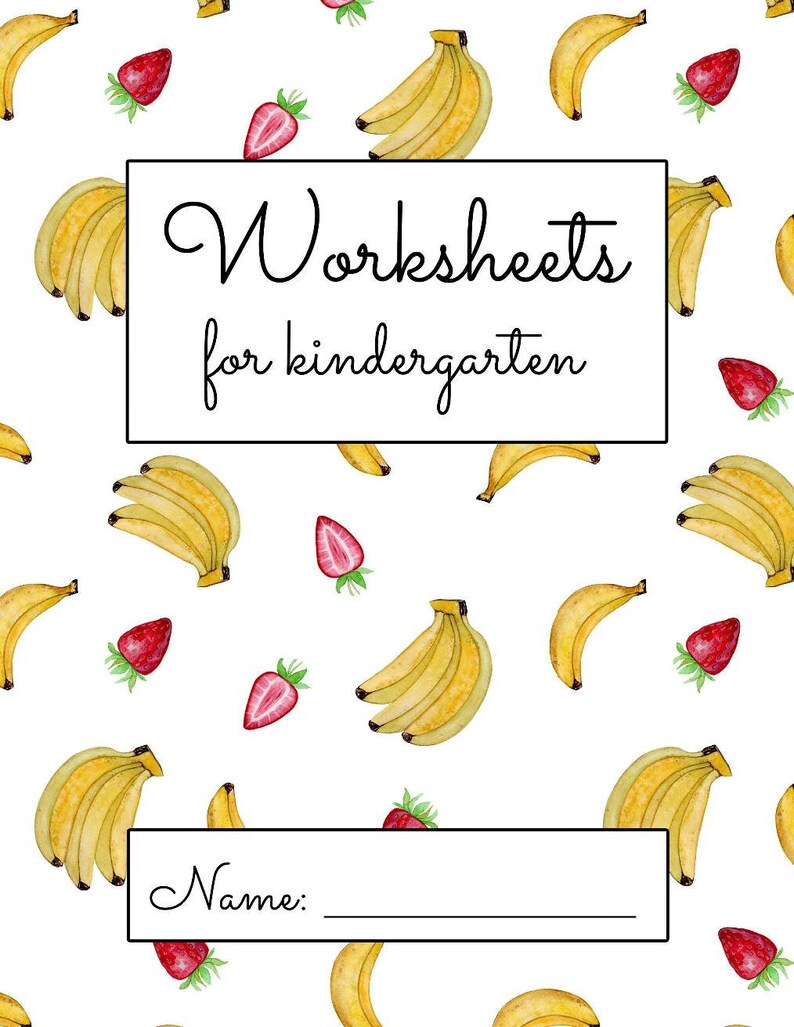 100 Pages of Homeschooling Kindergarten Worksheets for Kids - Etsy