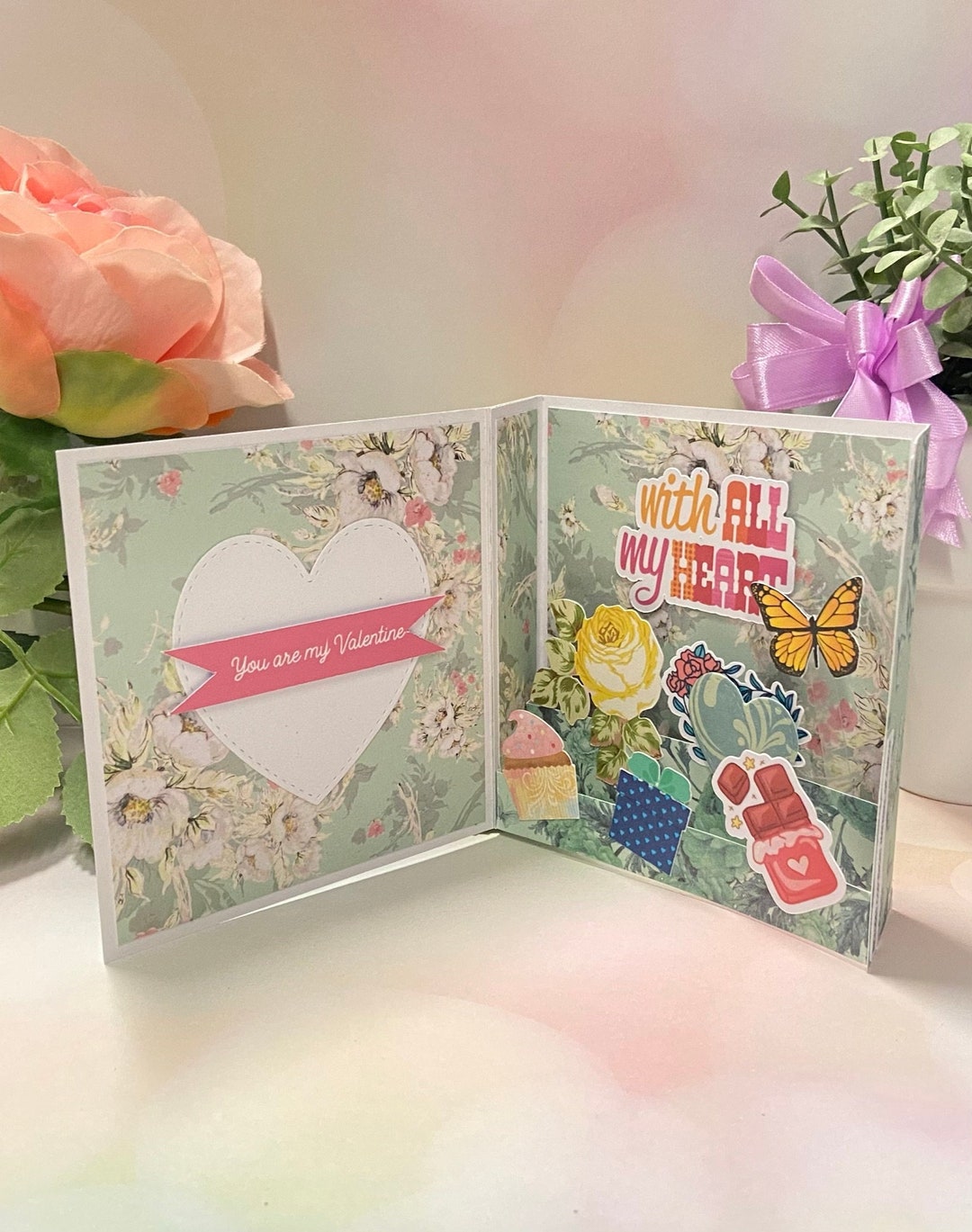 Handmade 3D Half Shadow Box Card for All Occasion Flap 3D Box - Etsy UK