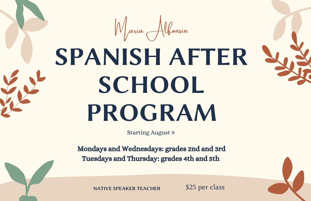 Spanish Class Template - Etsy