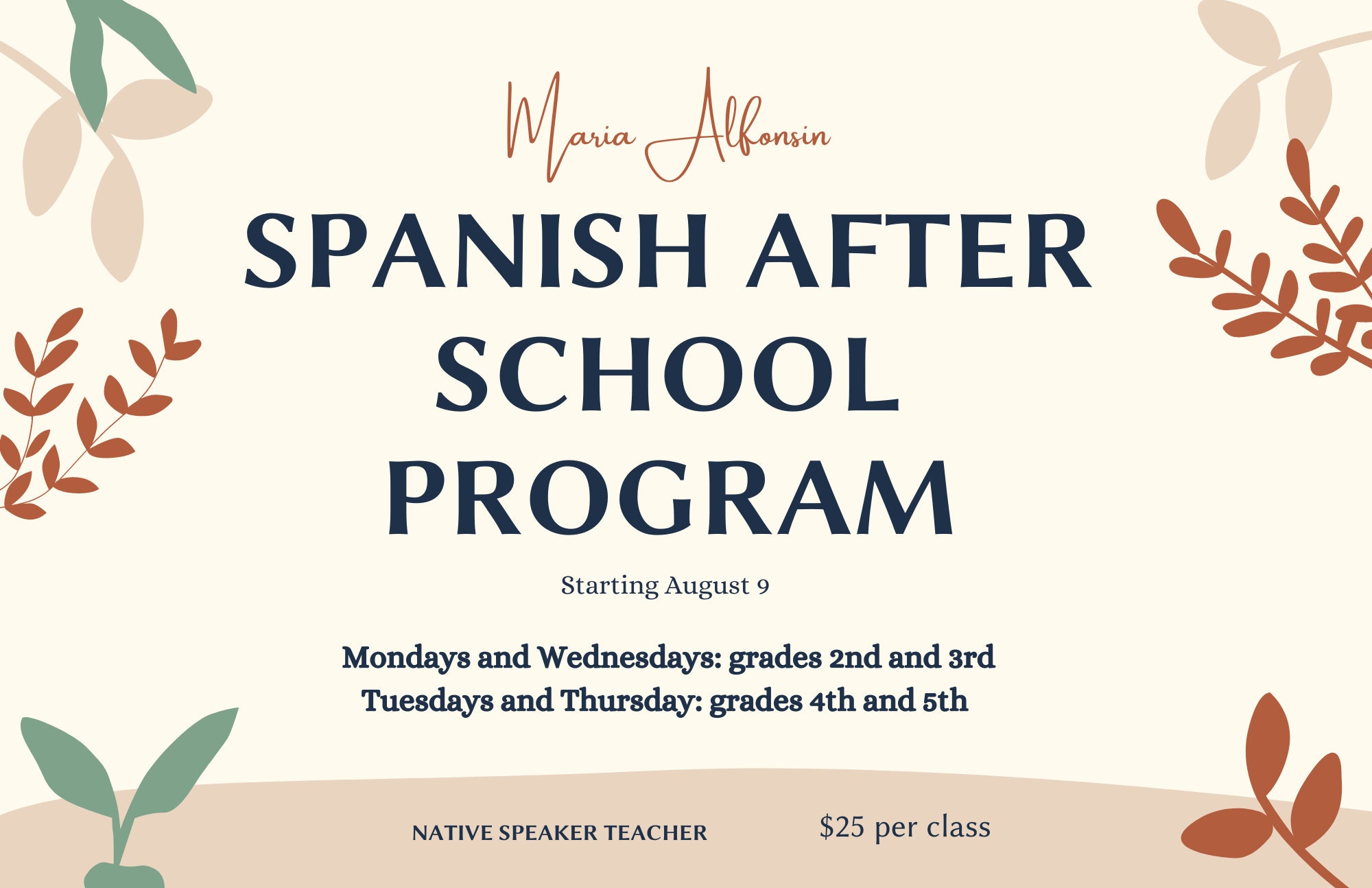 Spanish Class Template - Etsy