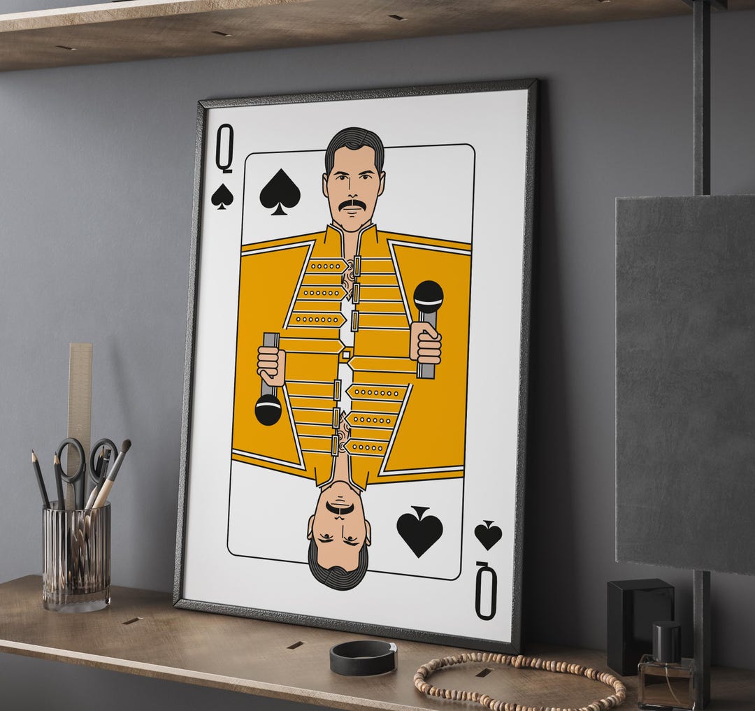 Queen - Freddie Mercury, Typographic Art, Music Wall Art Print. - Etsy