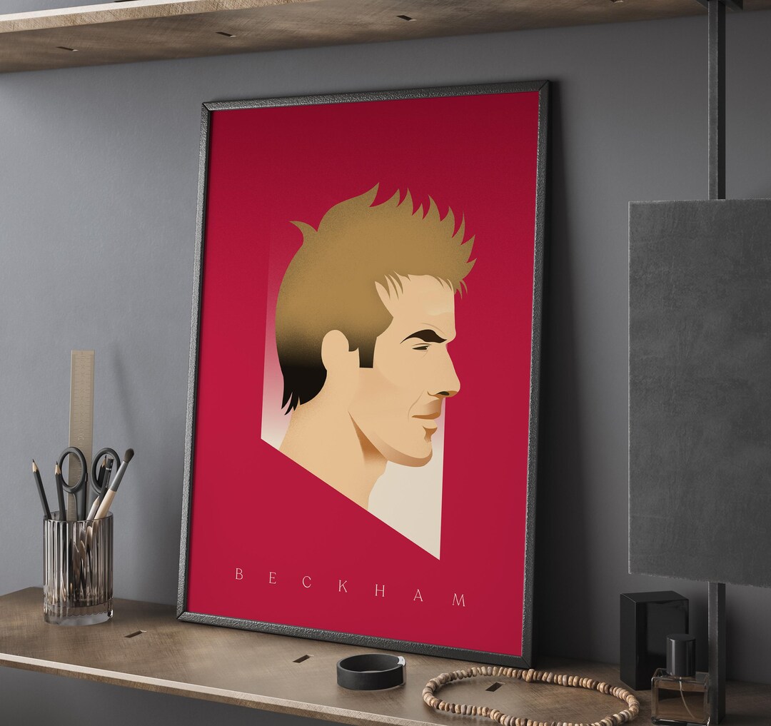 David Beckham, Fan Art, Football Wall Art Print. - Etsy UK