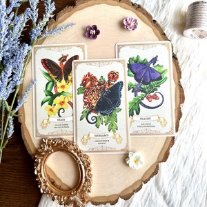 Butterfly Botanical Tarot Card Mystery Tarot Bookmark Intuitively ...