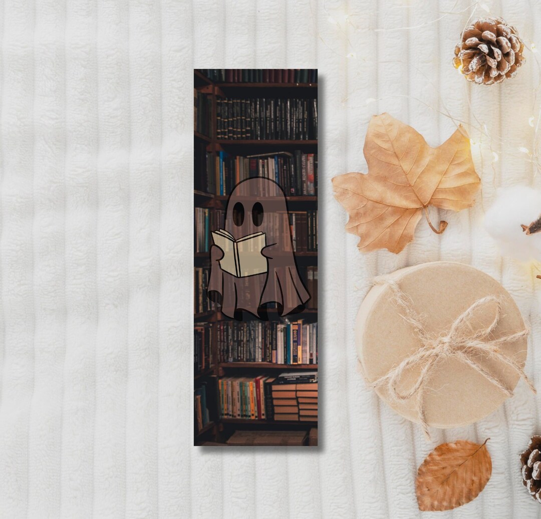 Spooky Ghost Bookmark Haunted Library Bookmark Halloween Bookmark Cute ...