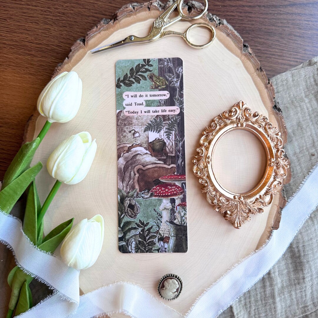 Frog and Toad Bookmark: Aesthetic Cottagecore Book Accessory - Etsy