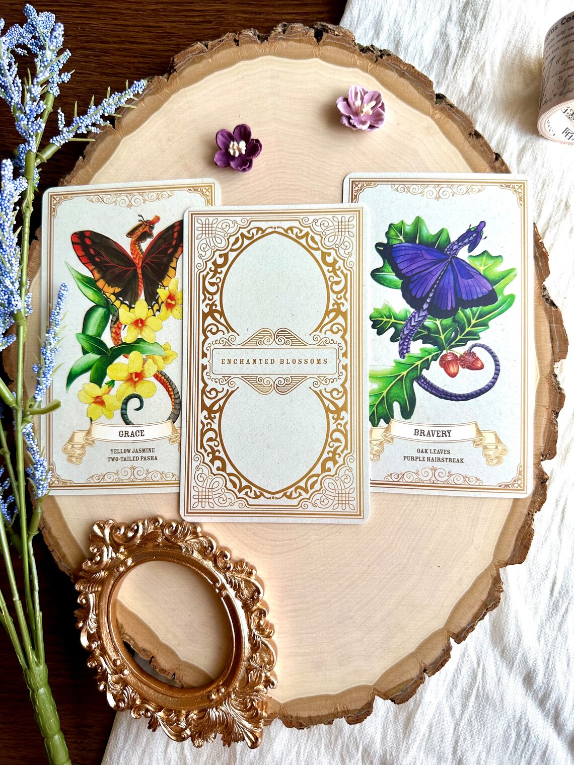 Butterfly Botanical Tarot Card Bookmark With Mystery Stickers - Etsy