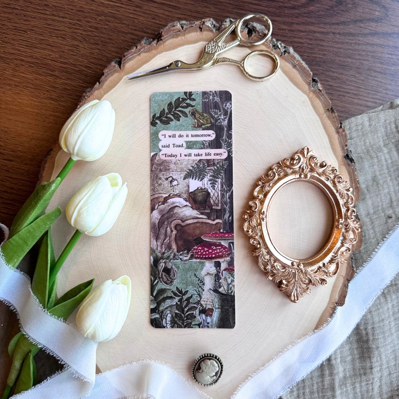Frog and Toad Bookmark: Aesthetic Cottagecore Book Accessory - Etsy