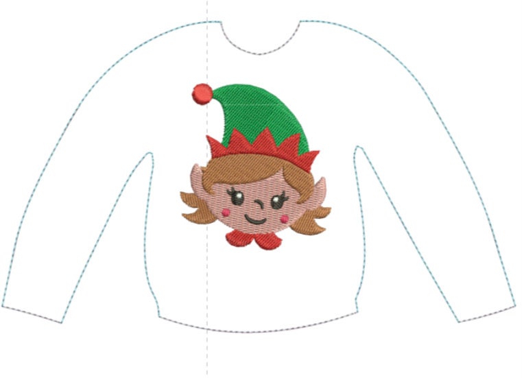 In the Hoop-ith Elf Sweater, Santa Custom Elf Sweater, Elf Christmas ...