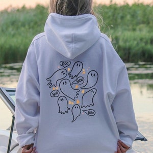 Halloween Ghost Hoodie, Ghost Hey Boo Hoodie, Cute Ghost Hoodie, Halloween Hoodie, Ghost Hoodie ...