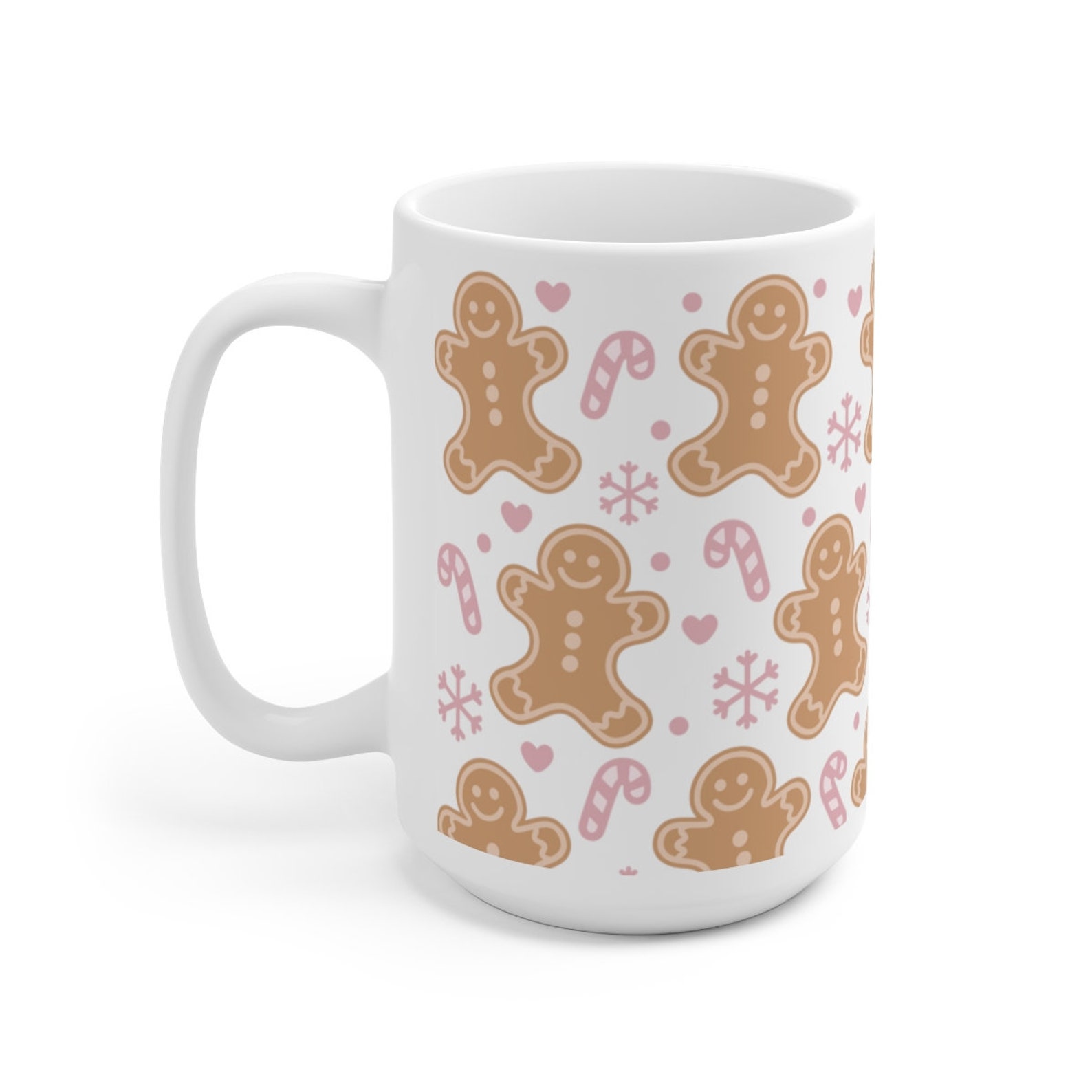 Gingerbread Christmas Mug, 15oz Christmas Mug, Gingerbread Man ...