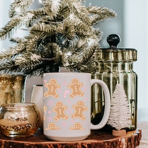Gingerbread Christmas Mug, 15oz Christmas Mug, Gingerbread Man ...