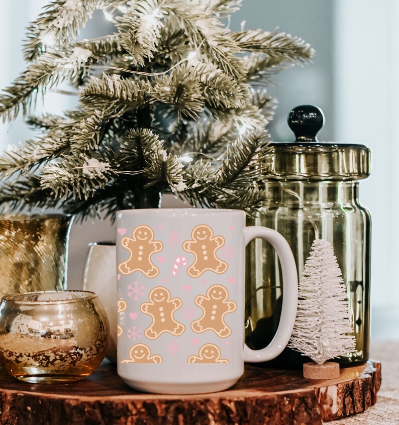 Gingerbread Christmas Mug, 15oz Christmas Mug, Gingerbread Man ...