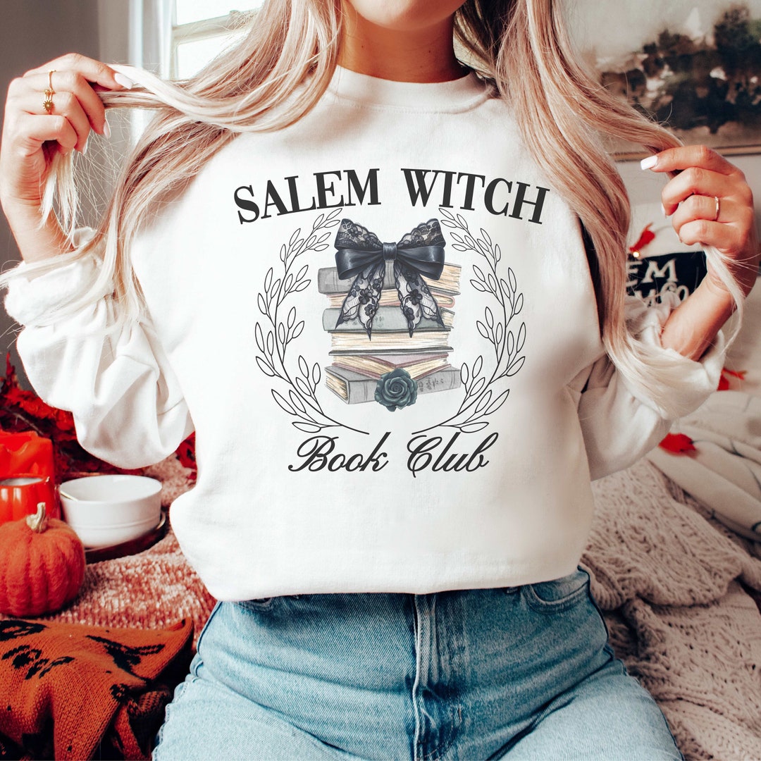 Salem Witch Book Club Sweatshirt, Halloween Clothes, Witch Sweatshirt ...