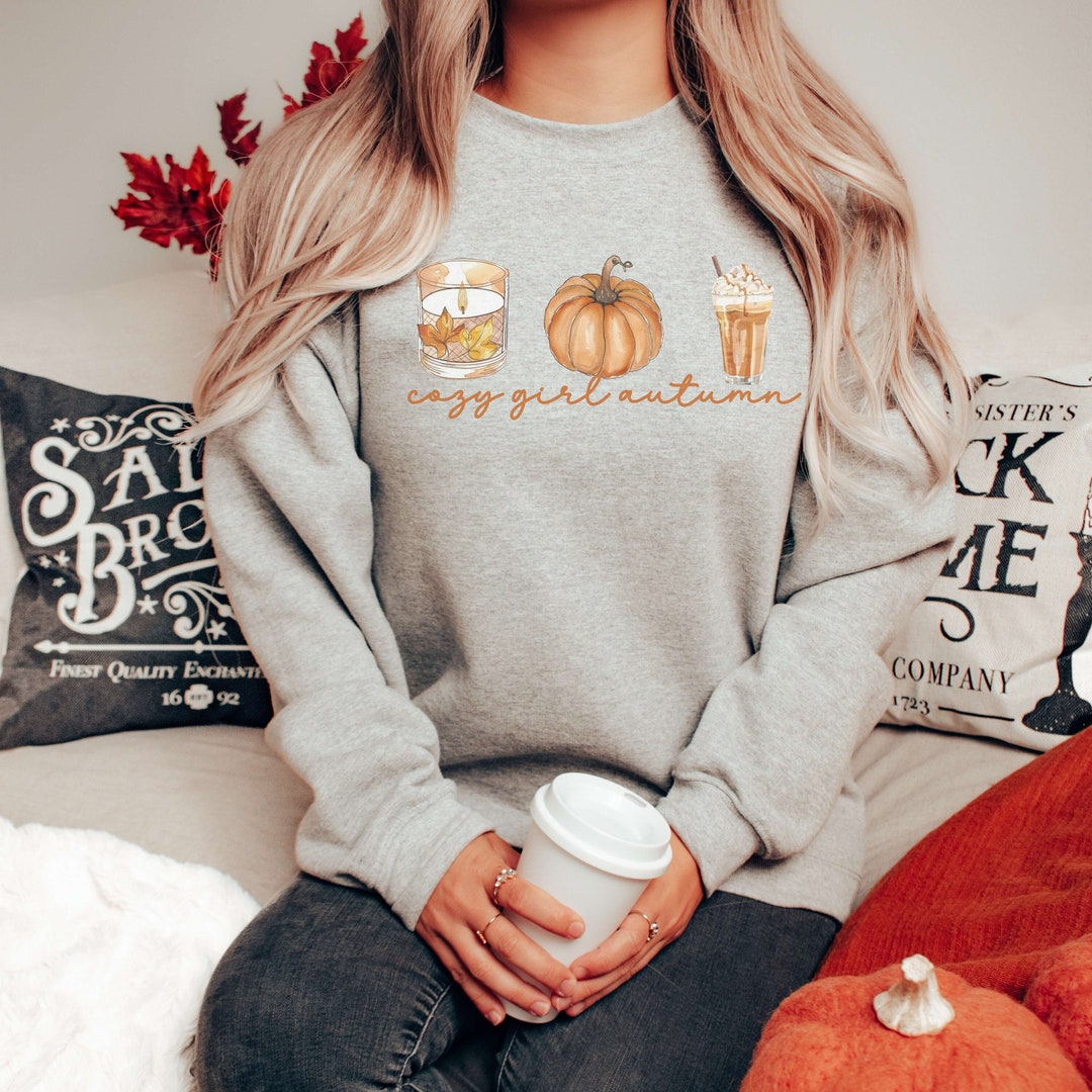 Cozy Girl Autumn Sweater, Autumn Sweatshirt, Fall Girly Gift, Cozy ...