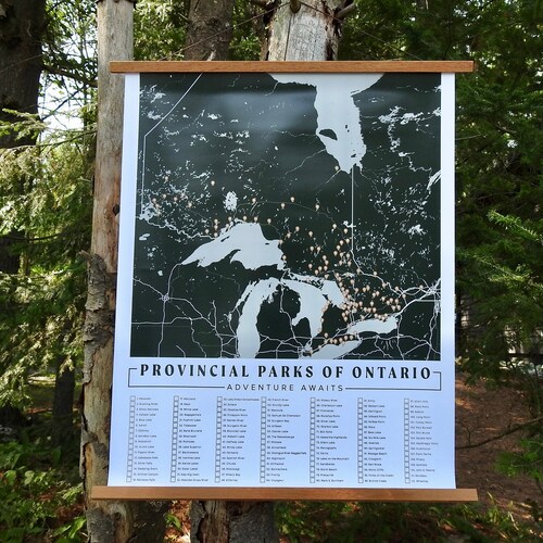 Ontario Provincial Parks Map Print Camping Map Ontario Parks - Etsy