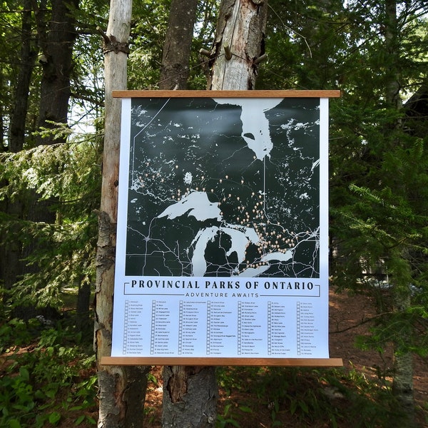 Ontario Provincial Parks Map Print, Camping Map, Ontario Parks Poster ...