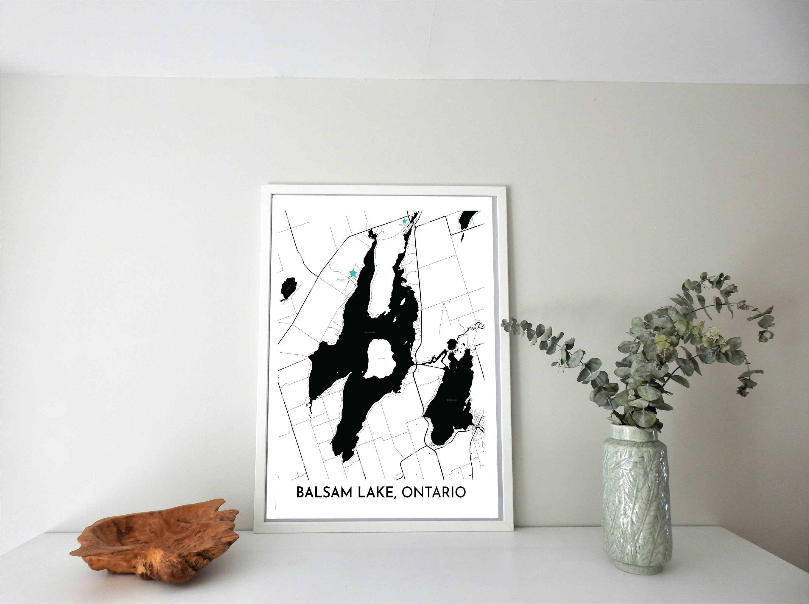 Custom Lake Map, Custom Neighbourhood Map, Custom City Map, Minimalist ...