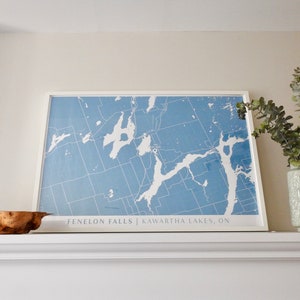 Custom Lake Map, Custom Neighbourhood Map, Custom City Map, Minimalist ...