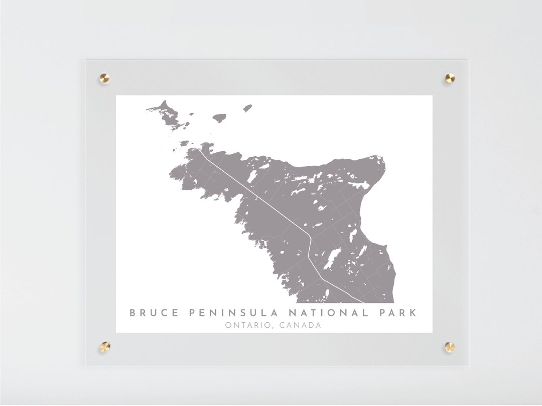 Bruce Peninsula National Park Map Print, Canada Parks Print, Gifts for ...