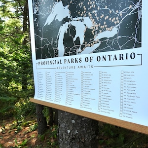 Ontario Provincial Parks Map Print, Camping Map, Ontario Parks Poster ...