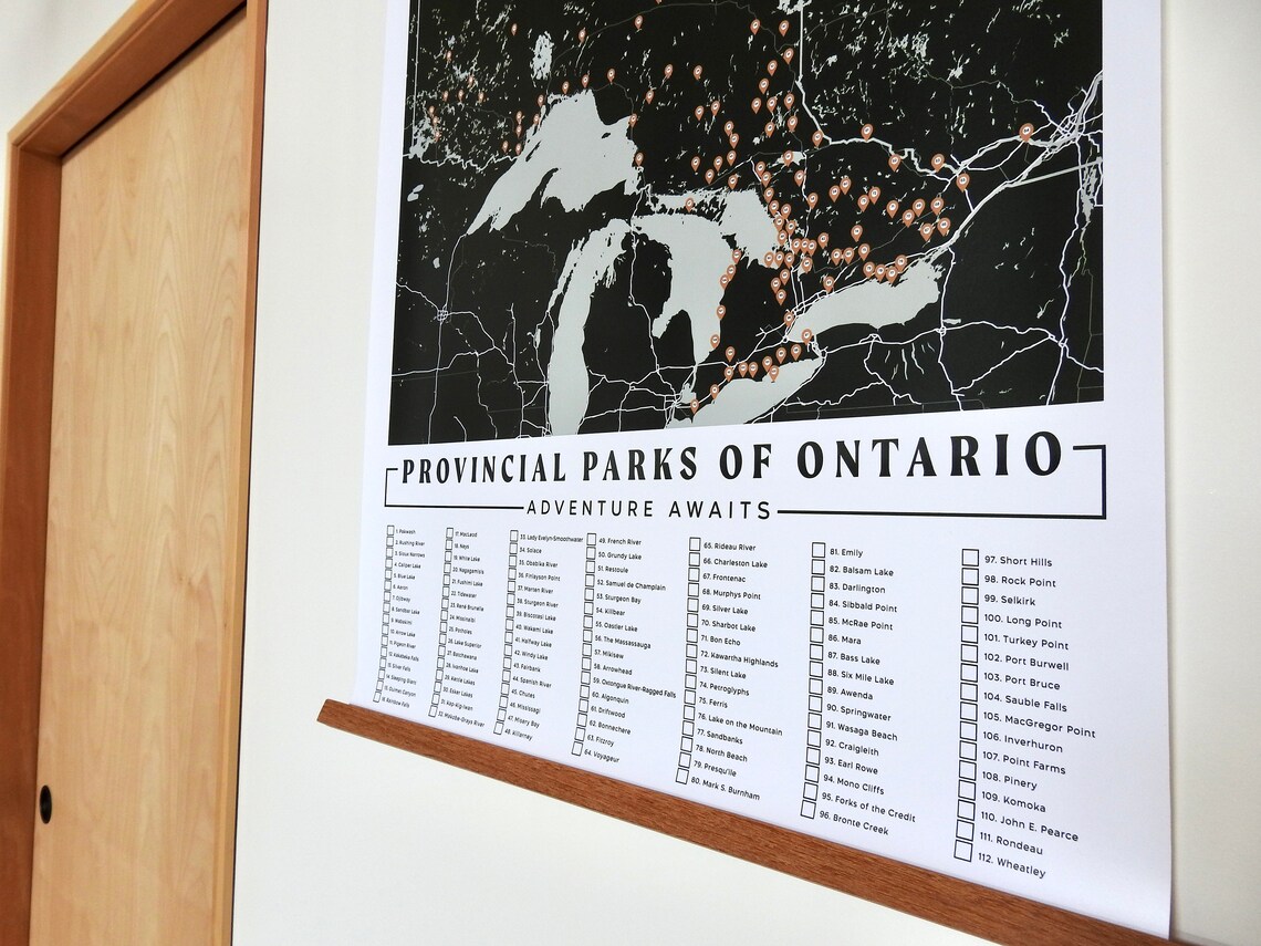 Ontario Provincial Parks Map Print Camping Map Ontario Parks - Etsy