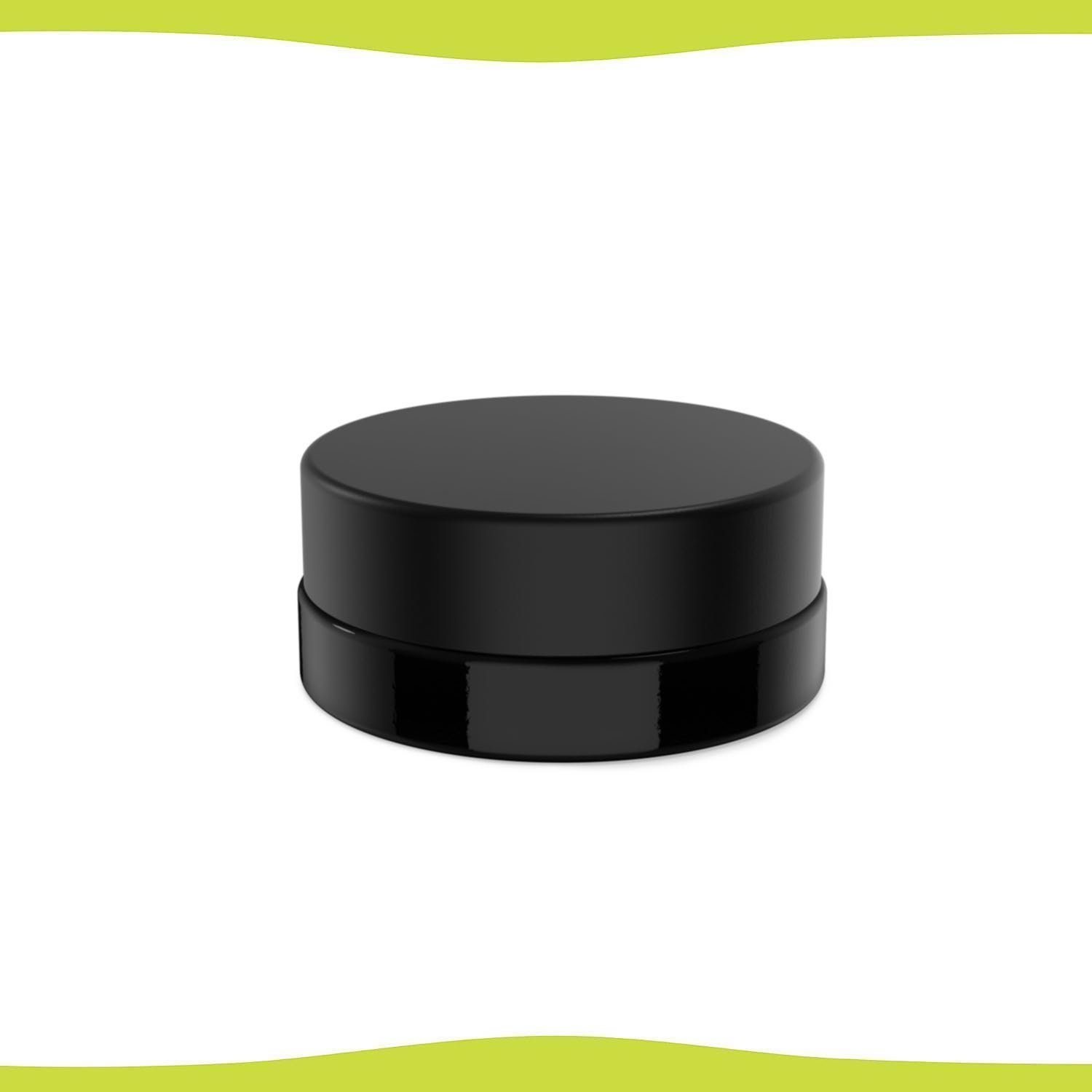 90 Pack 7ml Low Profile Thick Black Glass Containers With Black Lids ...