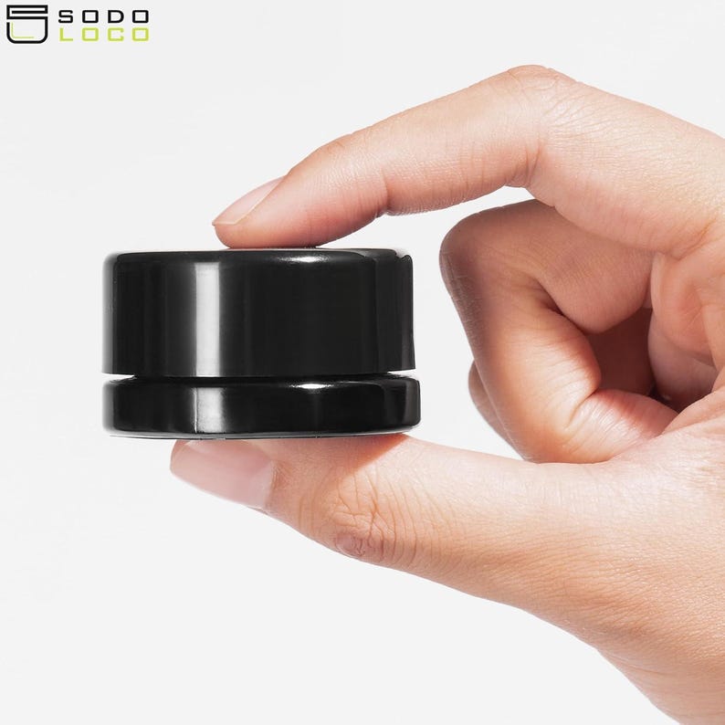 200 Pack - 9ml Thick Black Glass Containers With Black Child Resistant ...