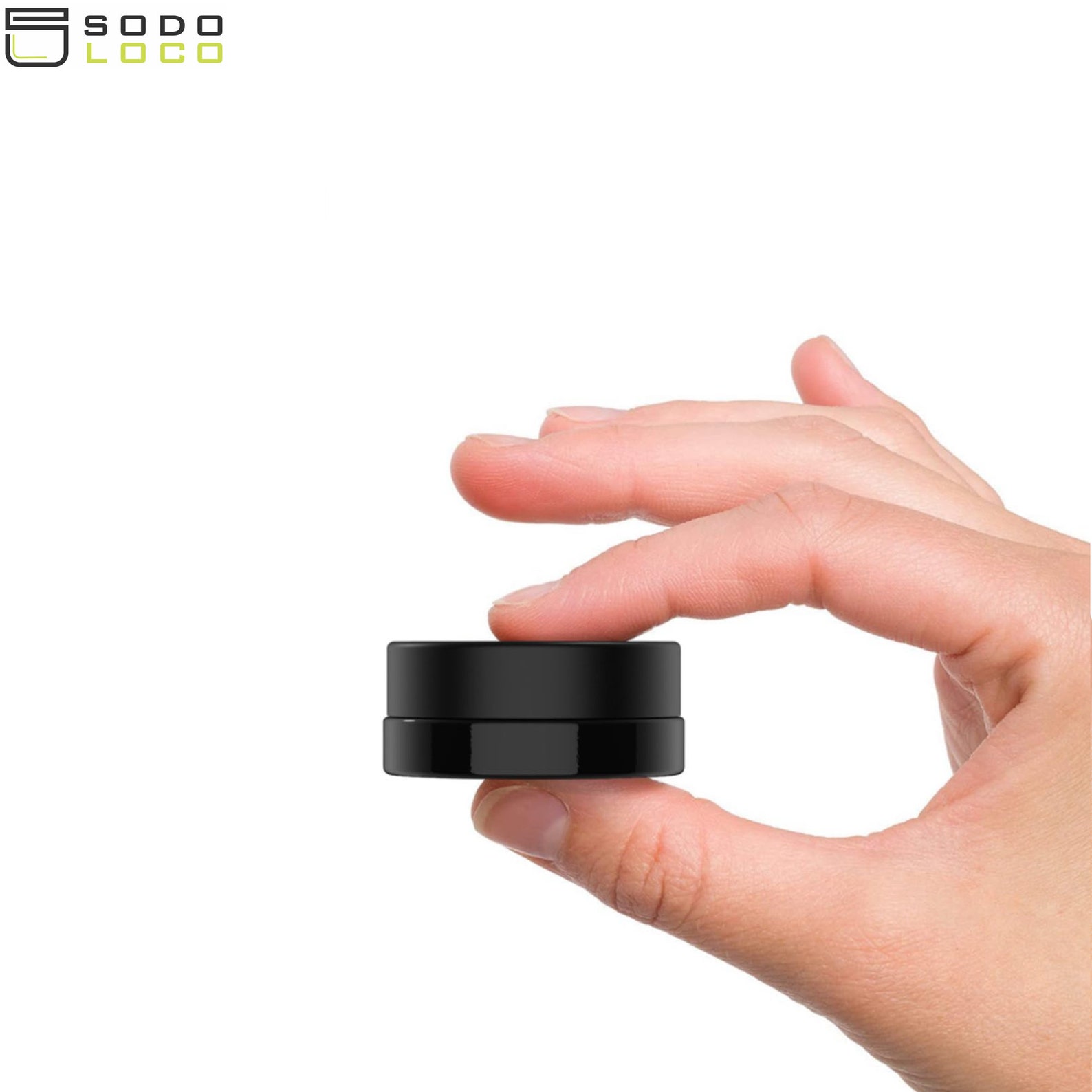 90 Pack - 7ml Low Profile Thick Black Glass Containers With Black Lids ...