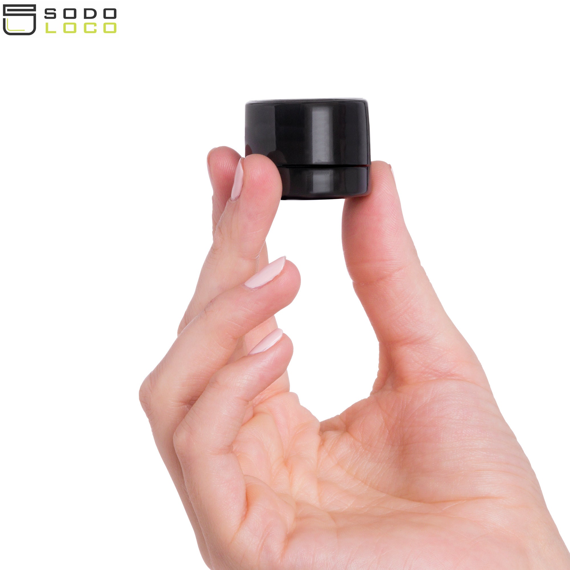 200 Pack - 5ml Thick Black Glass Containers With Black Child Resistant ...