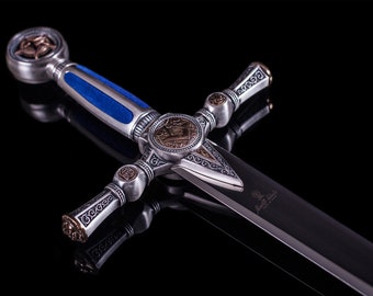 Custom Engraved Masonic Short Sword With Red or Blue Handle - Etsy