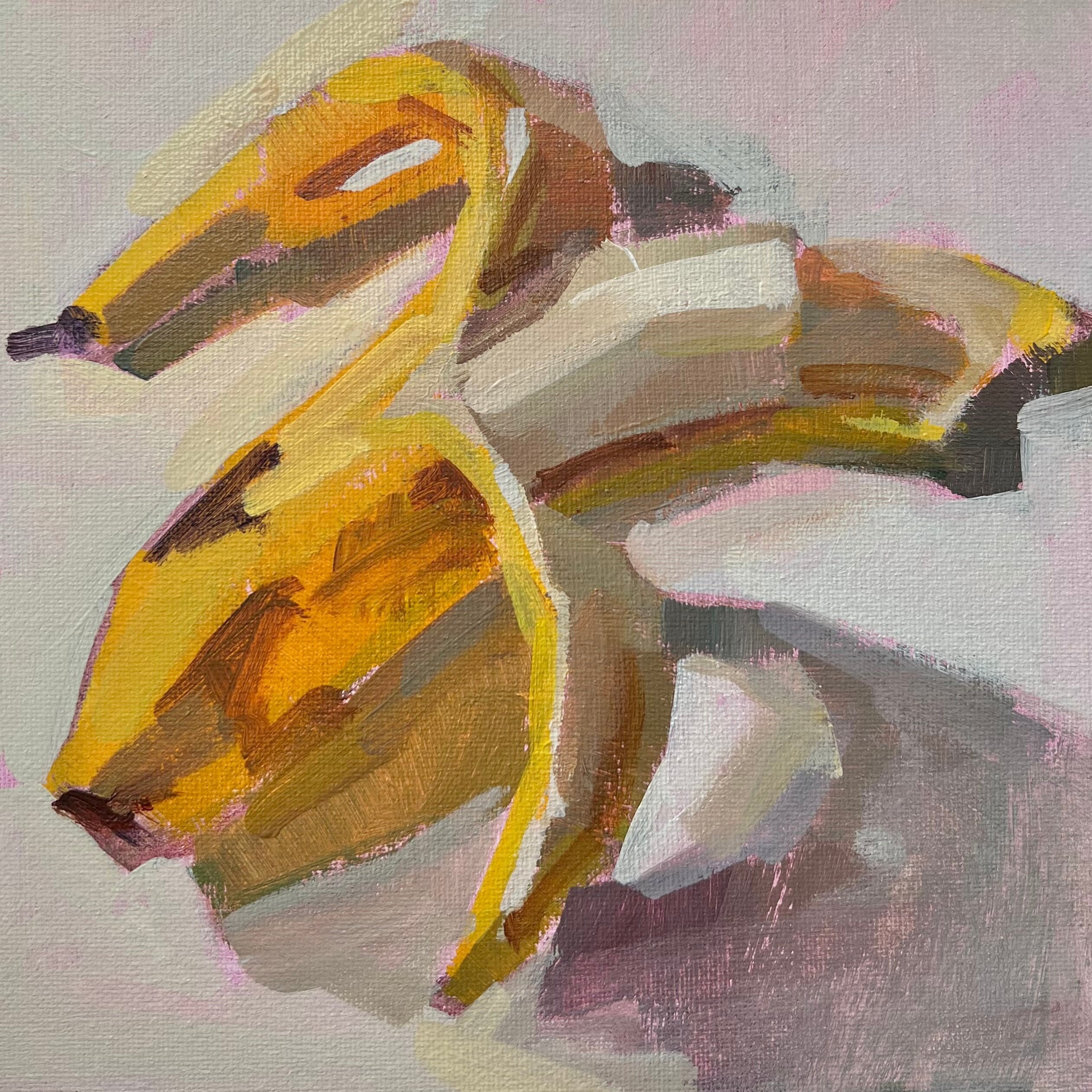 8 X 8 Inch Original Painting Banana Acrylic on Board - Etsy