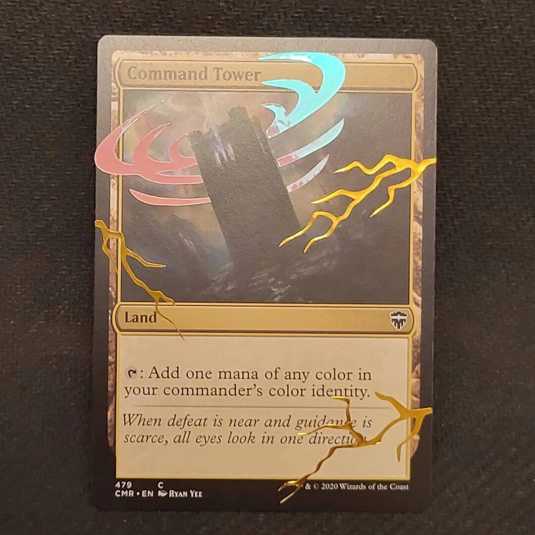 Foil Altered Command Tower Mtg Magic Card - Etsy
