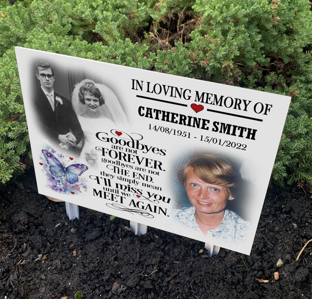 Personalised Grave Marker, Acrylic Headstone, Cemetery or Garden ...