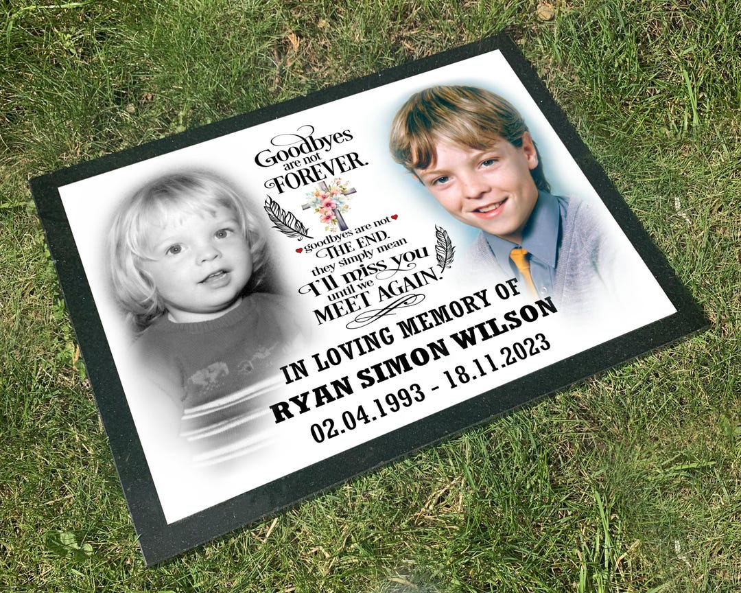 Personalised Headstone, Grave Marker, Graveside Memorial Stone, Solid ...