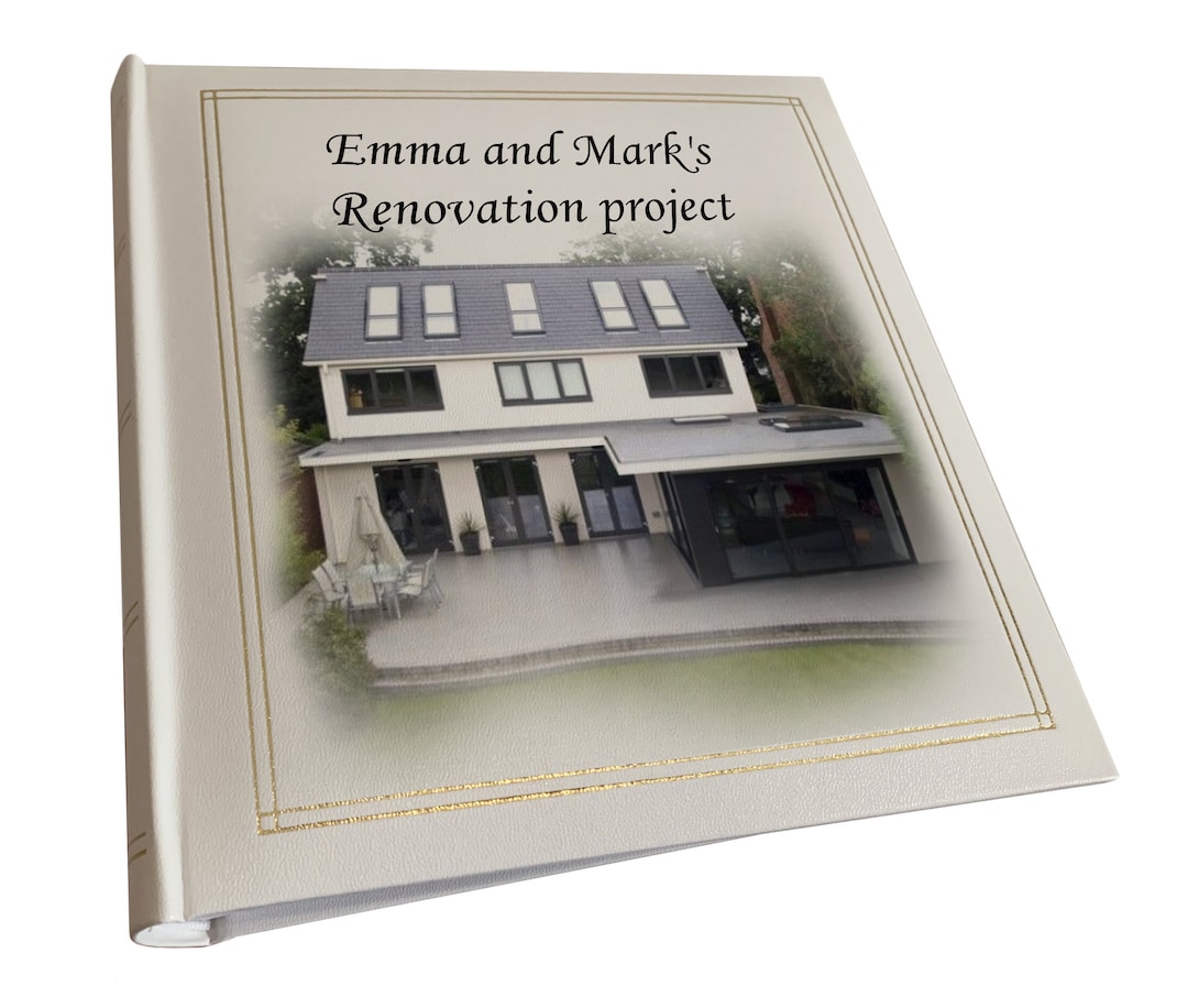 Large Personalised Photo Album, House Home Renovation Album, Keepsake ...