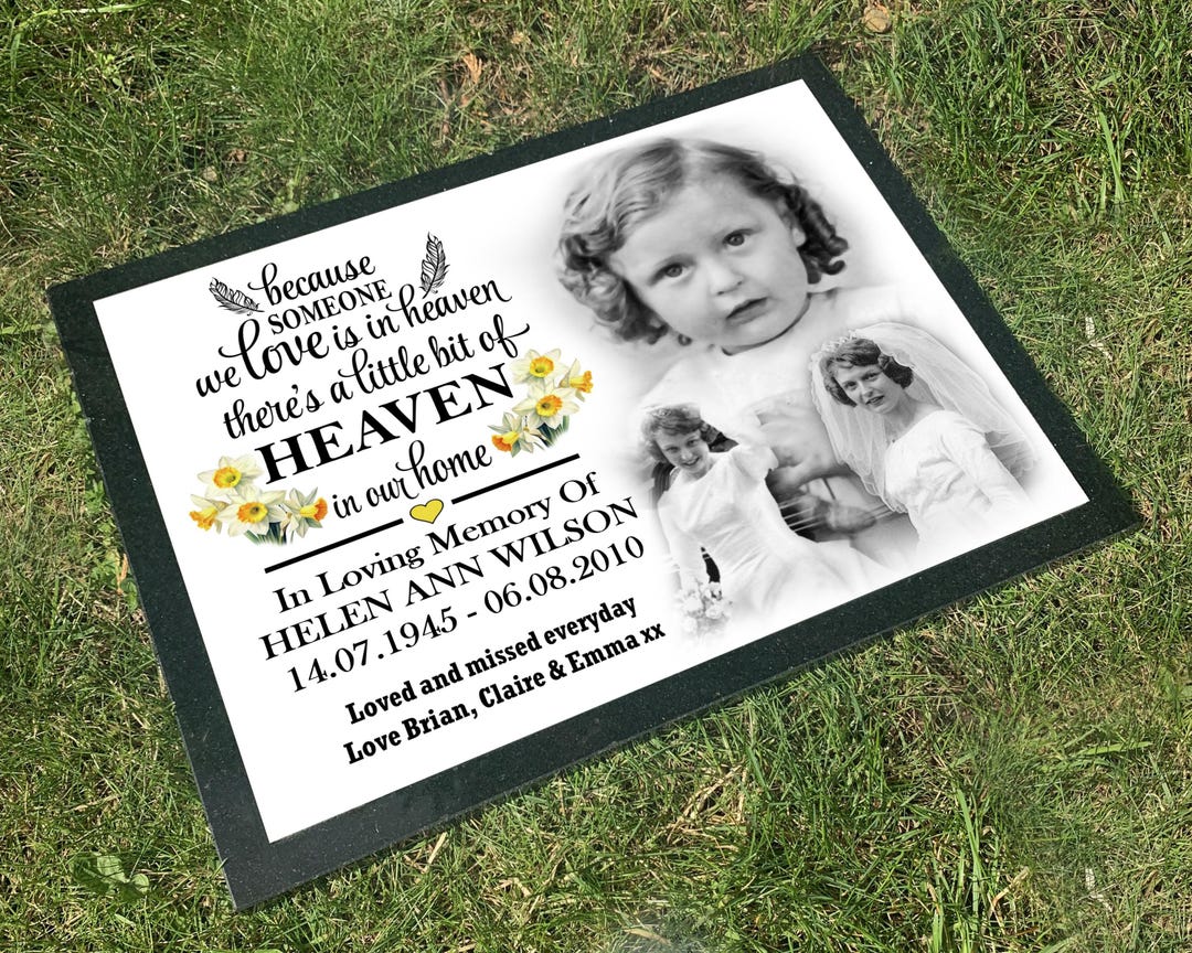 Large Grave Headstone, Personalized Grave Memorial, Cemetery Grave ...