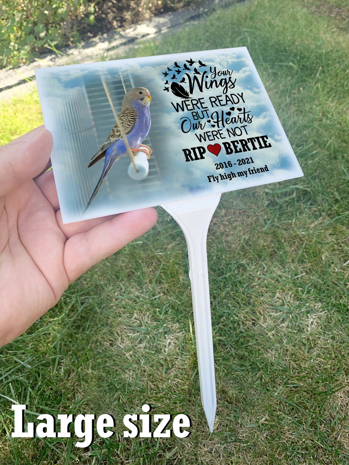 Pet Bird / Parrot / Budgie Grave Marker With Stake Grave | Etsy
