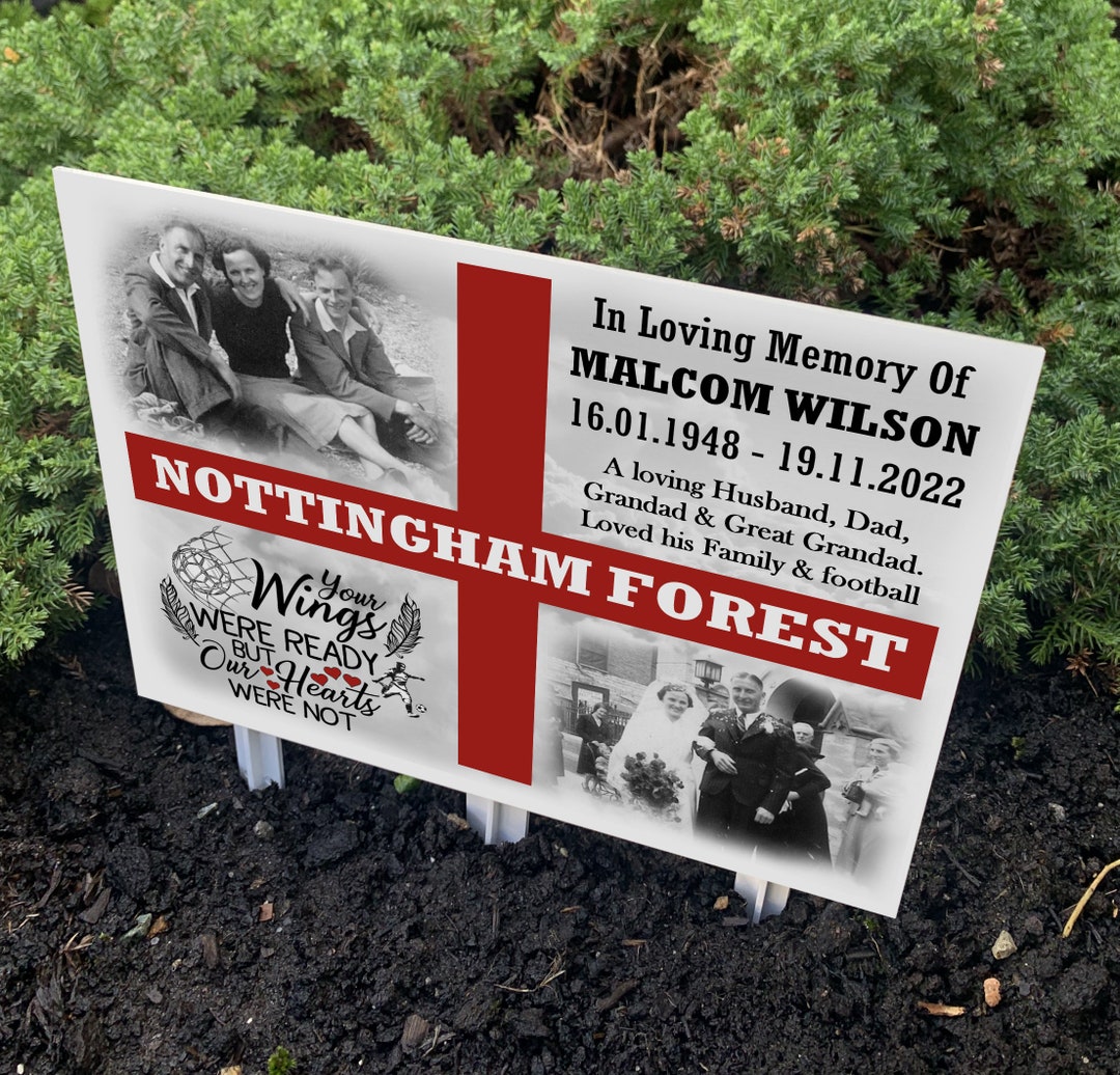 Football Memorial Grave Marker, Nottingham Forest Cemetery Memorial ...