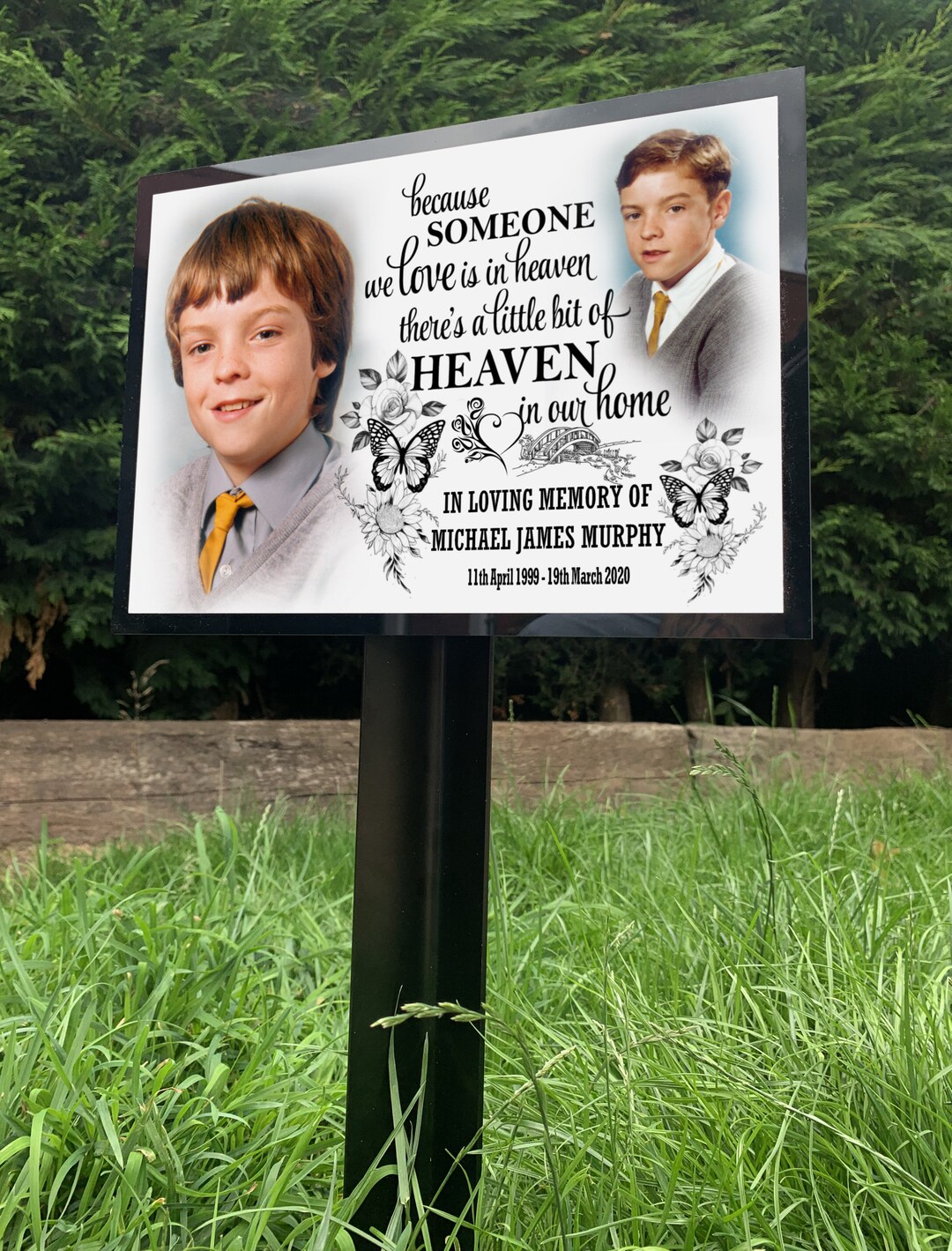 Large Custom Grave Marker, Garden or Cemetery Grave Memorial, Any ...