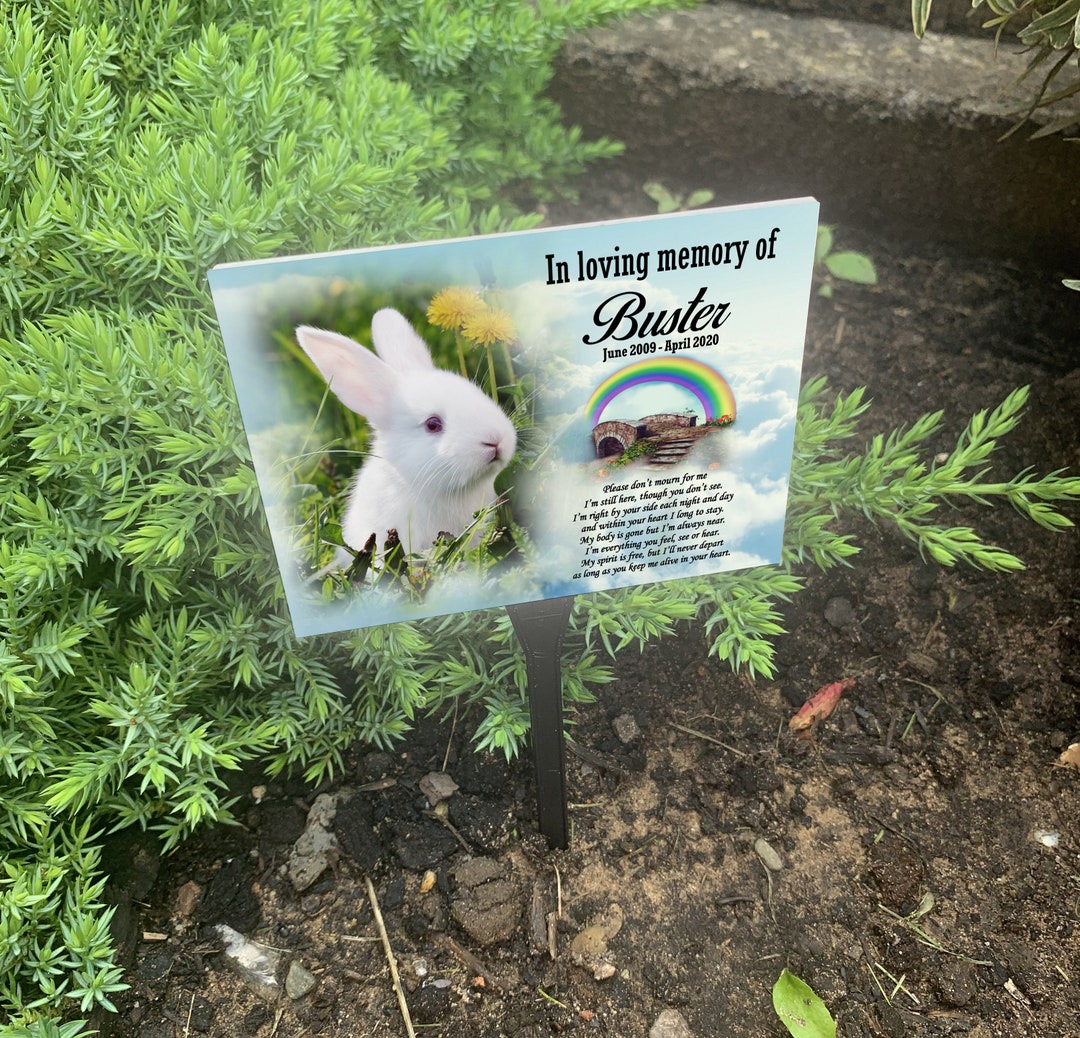 Personalized Small Memorial Plaque Stake, Grave Marker, Indoor or ...