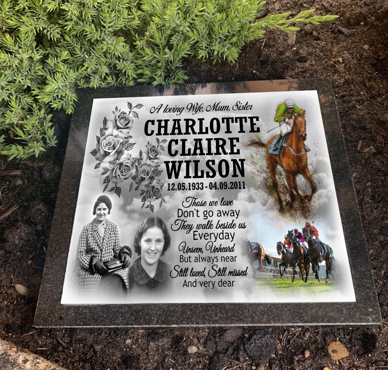 Horse Racing Sport Design Solid Granite Headstone Grave - Etsy UK