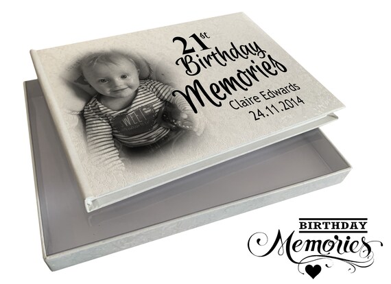 21st Birthday Guest Book Album and Gift Box Any Personalised - Etsy