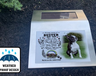 Solar Powered Dog Memorial - Etsy