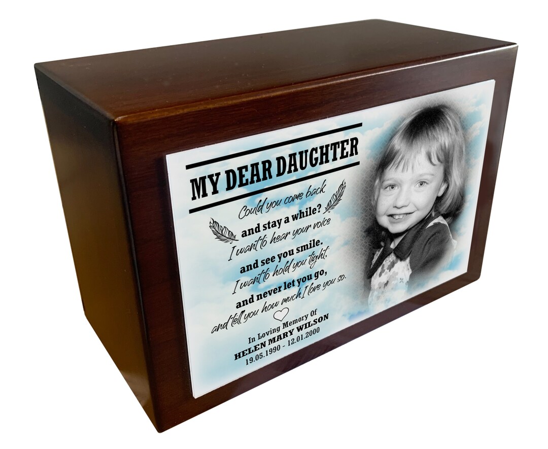 Wooden Urn for Funeral Cremated Ashes, Full Size & Half Size Urns ...