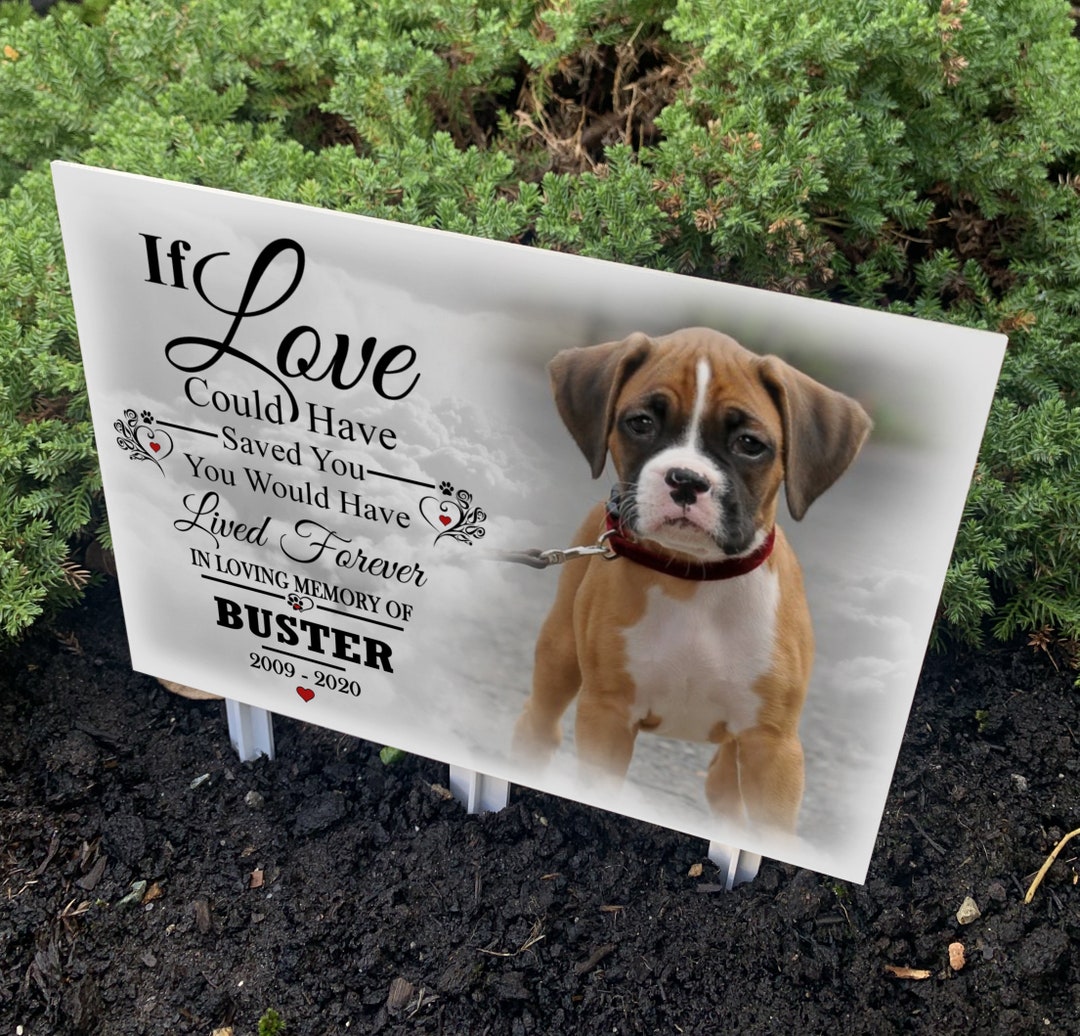 Personalised Dog Grave Memorial, Pet Grave Marker, in Loving Memory ...