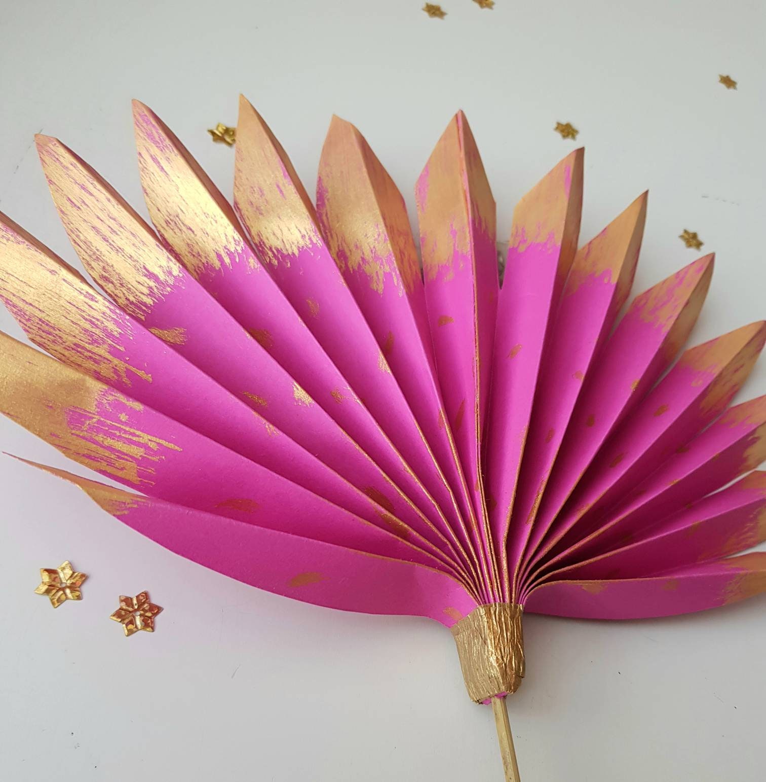 Large Sun Palm Paper Fan Cake Topper Duos - Etsy