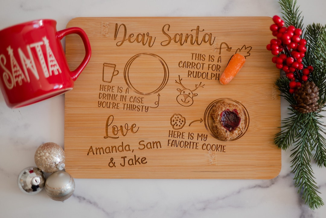 Engraved Christmas Board, Personalized Cutting Board, Personalized ...