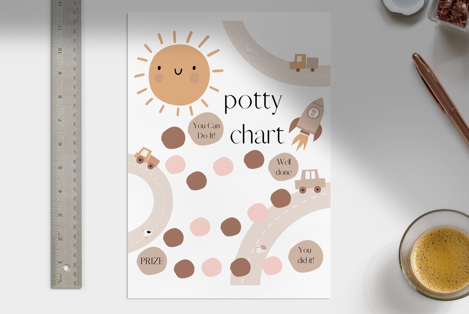 Printable Potty Chart | Printable Potty Training Reward Chart | Kids ...