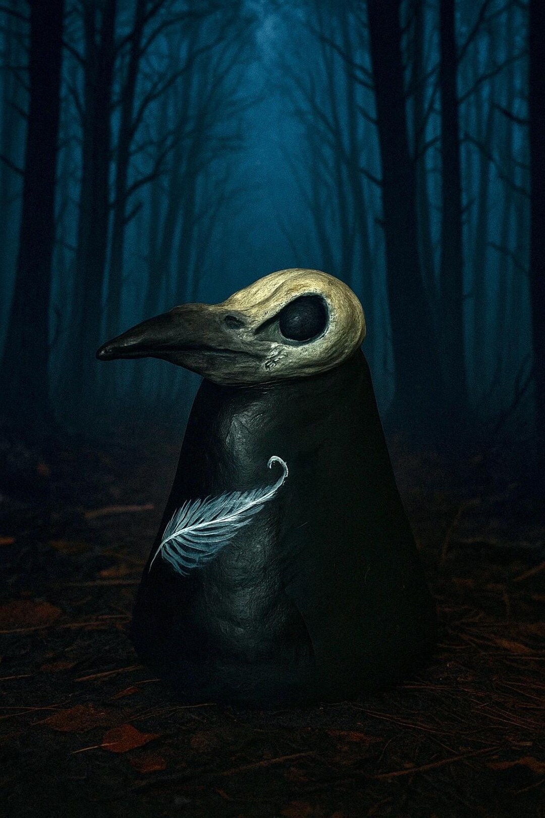 The Ghost Who Wears the Raven Skull - Keeper of Feathers - Etsy