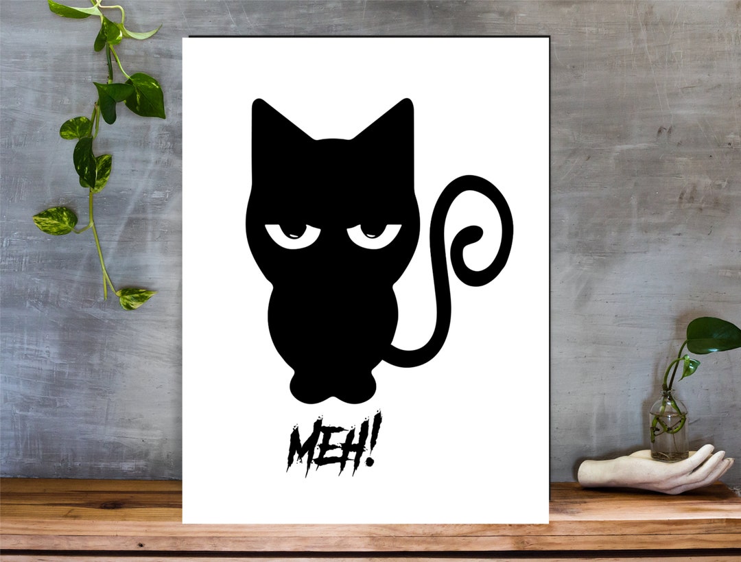 Funny Cat Themed Metallic Sign With Funny Caption meh Quality Aluminium ...